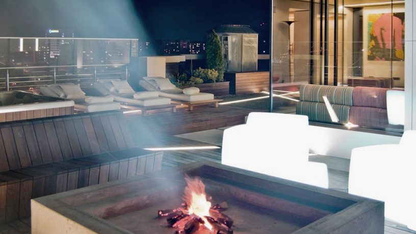 Modern Pent House with Decking Fire Pit Ideas - My Home Deco Mag