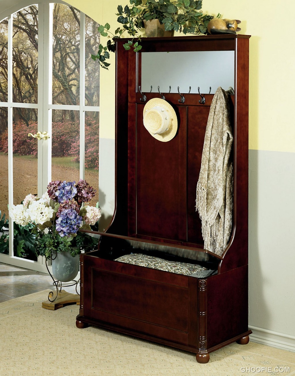 Hall Tree Storage Bench for Modern Classic House - Furniture Design ...